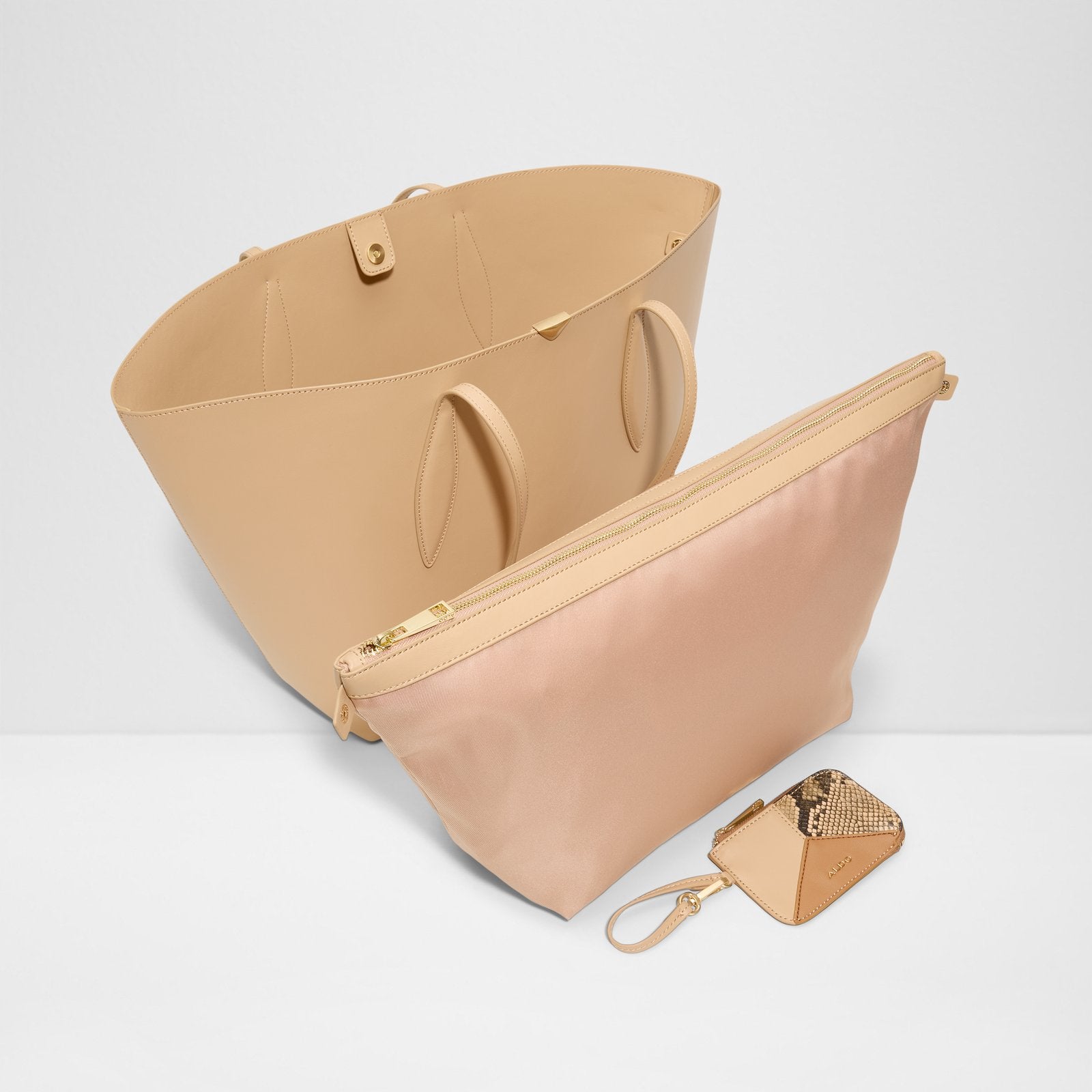 Pattani Neutral Satchel Handbag by Aldo